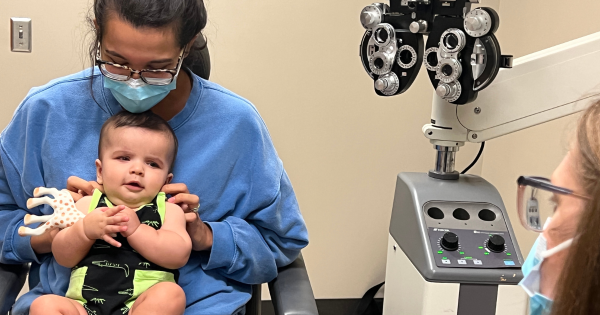 Infant helped by new Pediatric Aphakia Clinic - School of Optometry