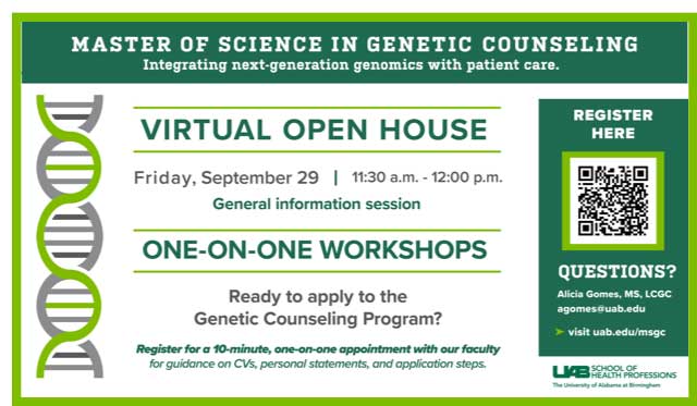 Genetic Counseling - SHP - Department of Clinical And Diagnostic Sciences