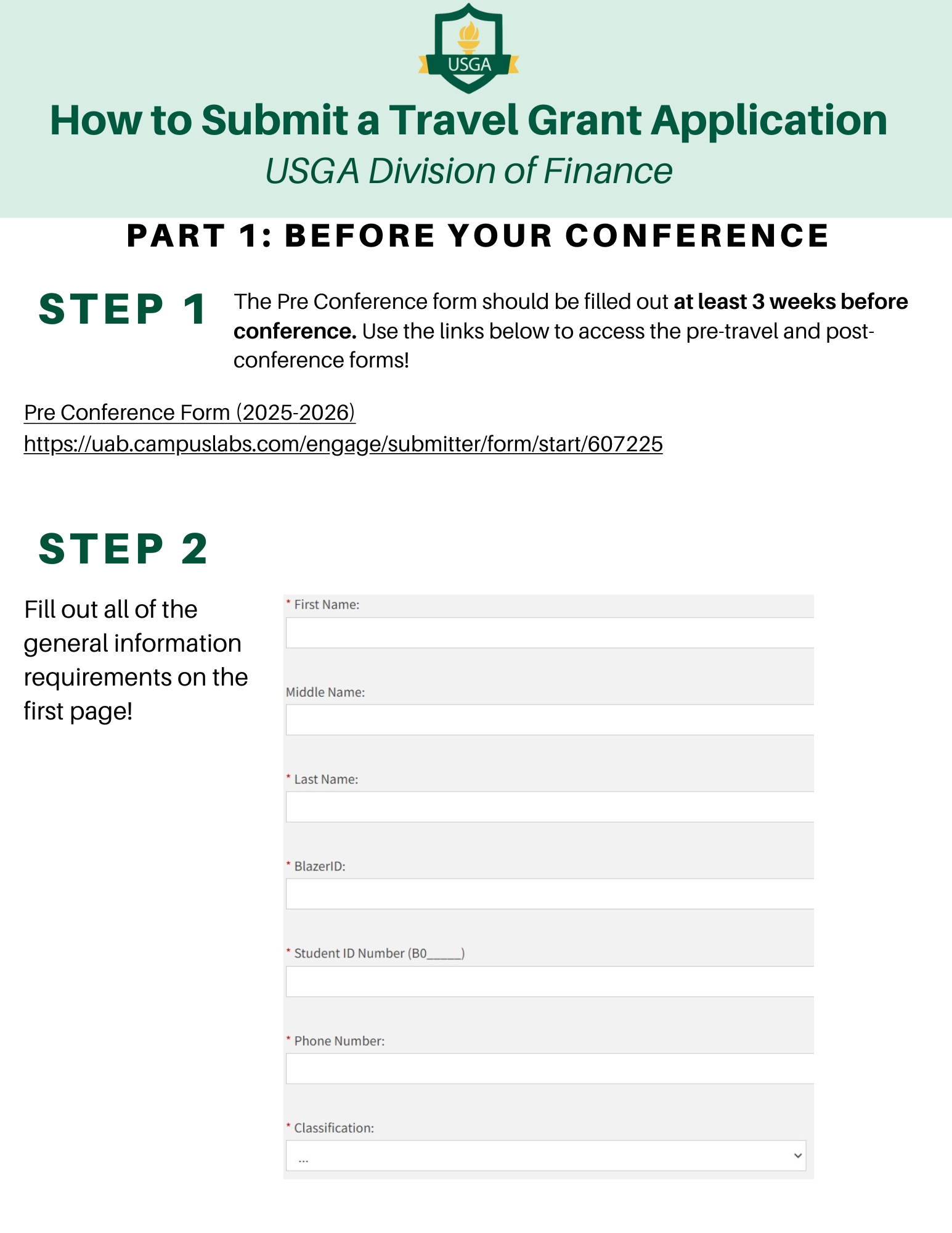Travel Grants Guide - Undergraduate Student Government Association